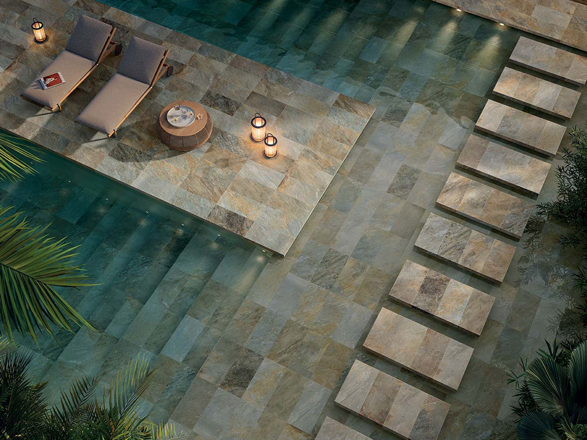 Piastrelle imitazione pietra di Bali: l’interpretazione di Novoceram